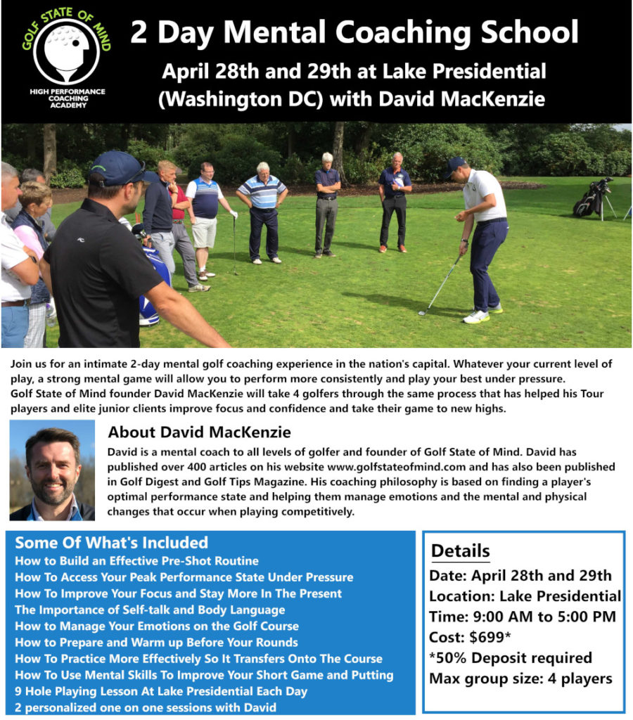 Washington DC Golf School at Lake Presidential - Instruction For The ...